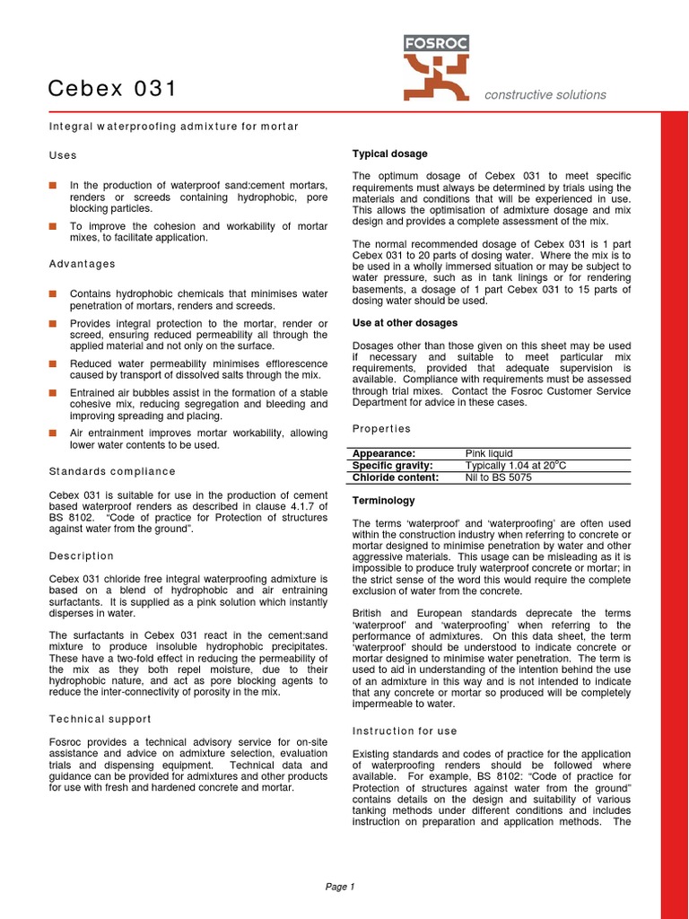 Cebex 031: Constructive Solutions | PDF | Concrete | Mortar (Masonry)