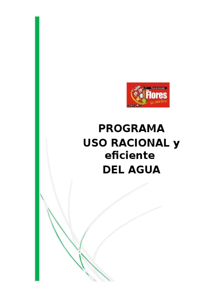 Programa de Uso Racional de Agua | PDF | Planificación | Consumo (economía)