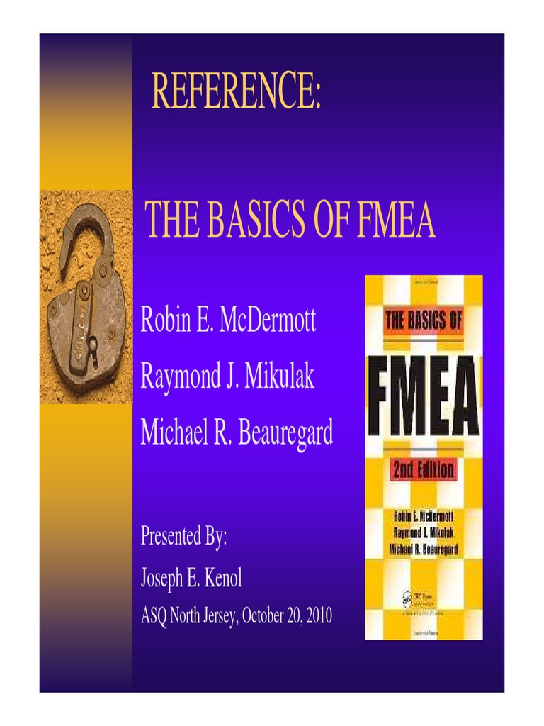 Basics of Fmea (Asq 304 | PDF | Engineering | Quality