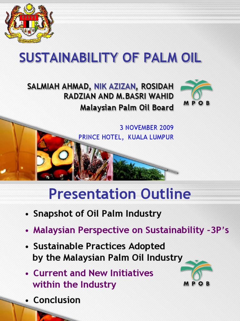 Lecture 8-Sustainability of Palm Oil | PDF | Palm Oil | Sustainability