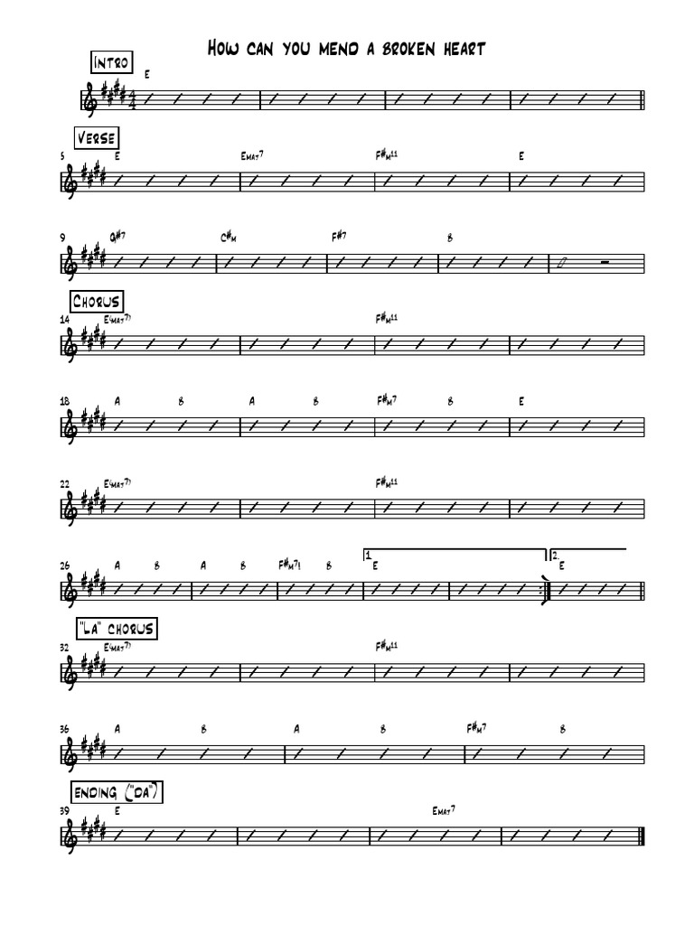 How Can You Mend A Broken Heart LEAD SHEET Mk2 | PDF | Games ...