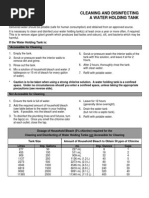 Water Tank Cleaning Procedures | PDF | Chlorine | Water
