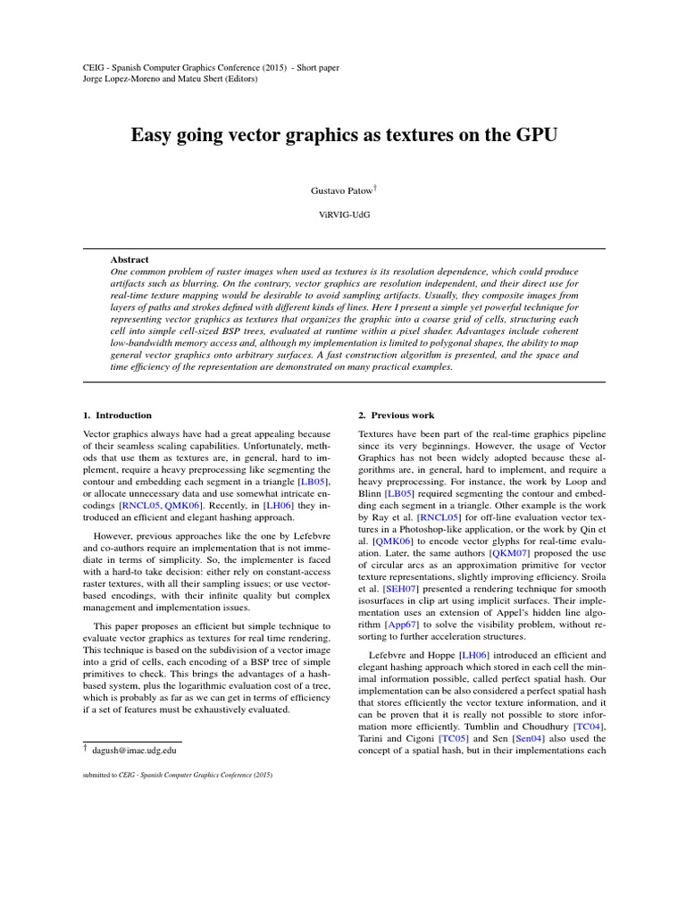 Easy Going Vector Graphics As Textures On The GPU | PDF | Texture Mapping | Computer Graphics