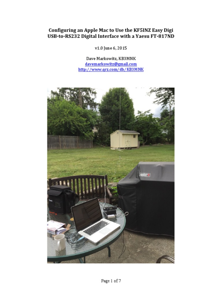 Configuring An Apple Mac To Use The KF5INZ Easy Digi Interface | PDF ...
