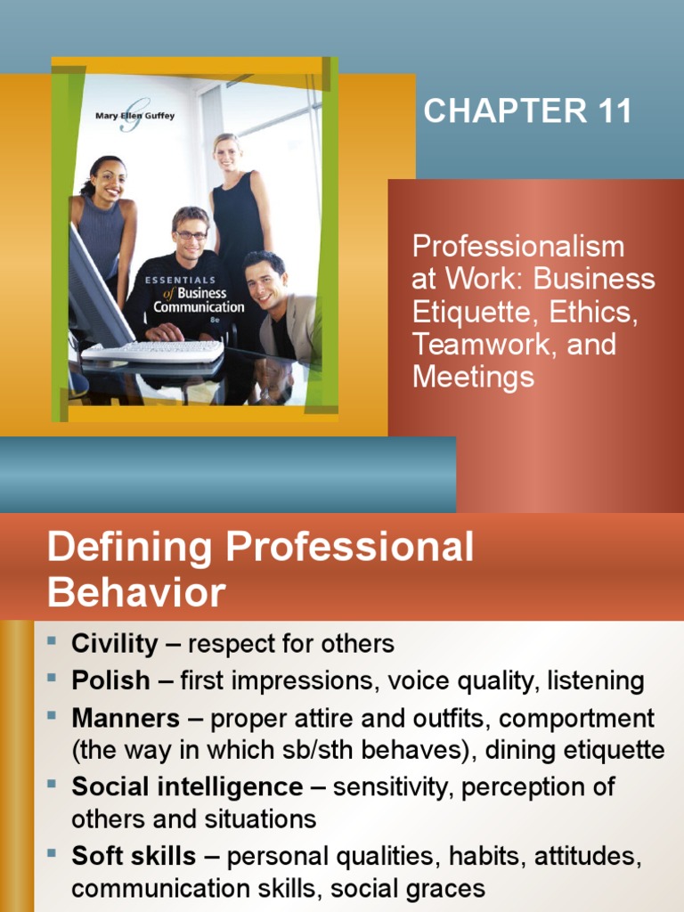 Defining Professional Behaviour | PDF | Voicemail | Etiquette