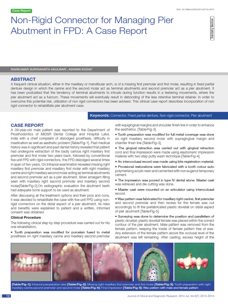 Non Rigid Connector FPD | PDF | Mouth | Dentistry Branches