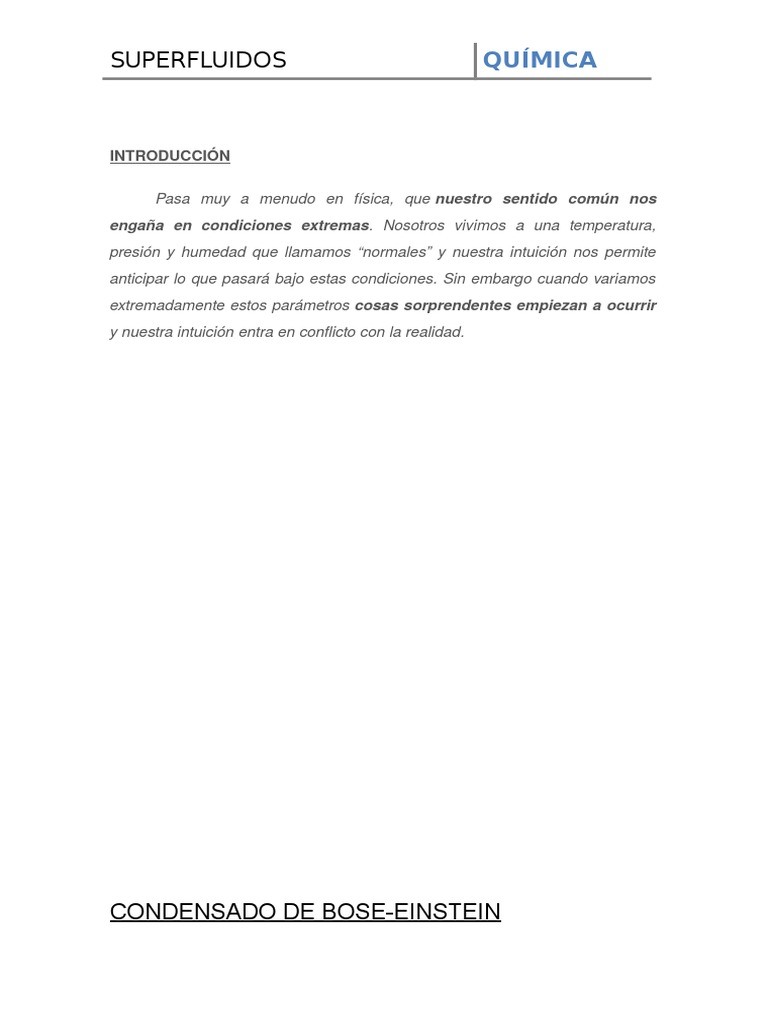 Superfluidos: Propiedades y Helio II | PDF | Helio | Fases de la materia