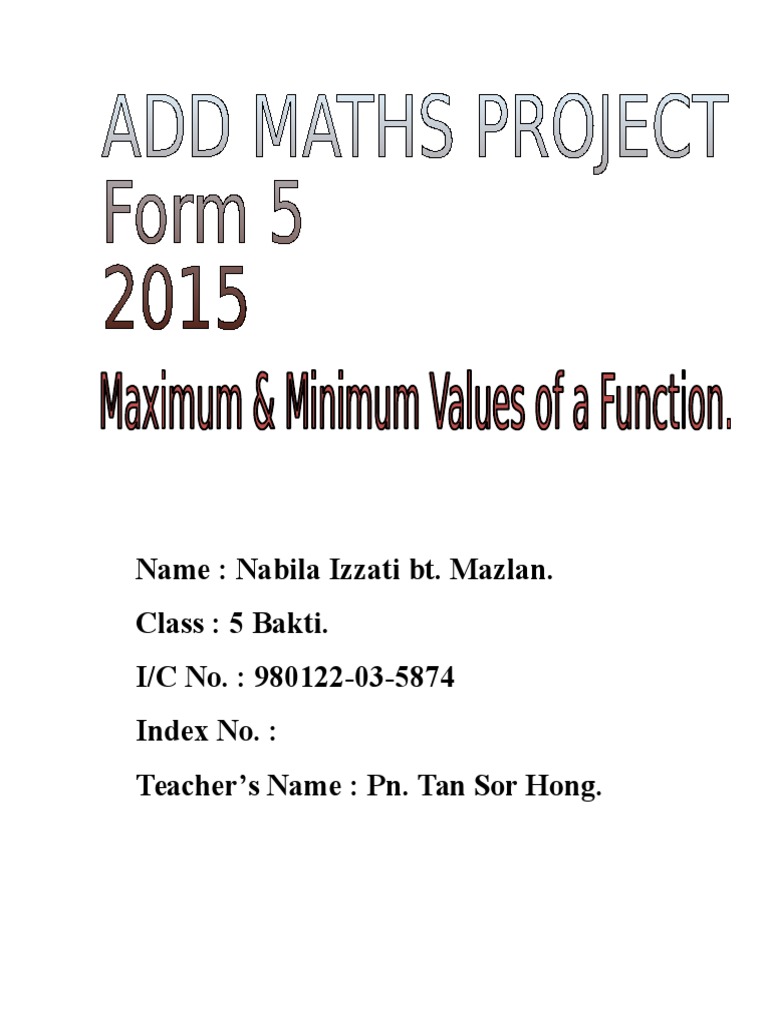 Name: Nabila Izzati Bt. Mazlan. Class: 5 Bakti. I/C No.: 980122-03-5874 ...