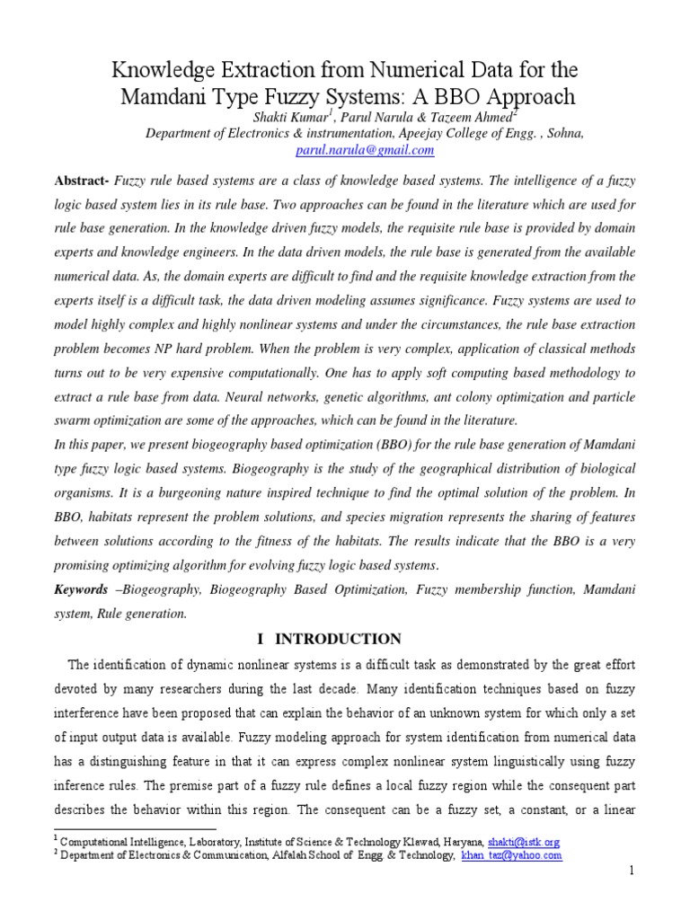 Knowledge Extraction | PDF | Fuzzy Logic | Mathematical Optimization