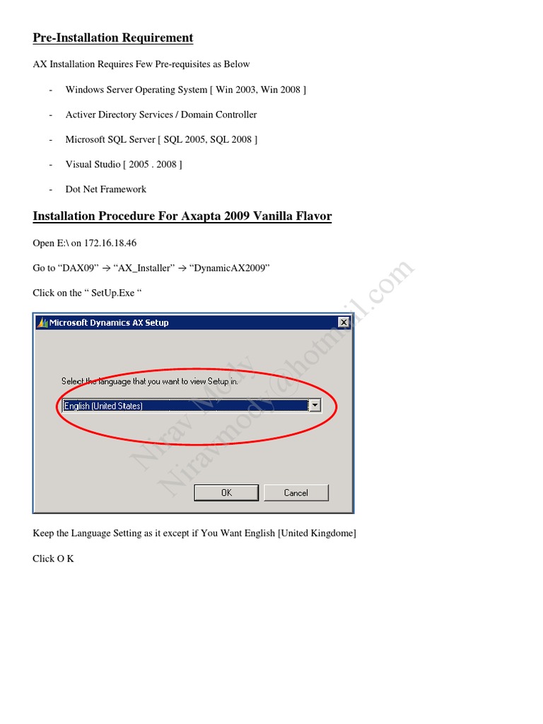AX2009 Installation and Configuration Guide | PDF | Microsoft Sql Server | Microsoft Visual Studio
