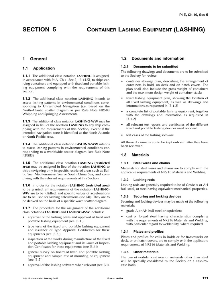 BV Rules | Download Free PDF | Stiffness | Force