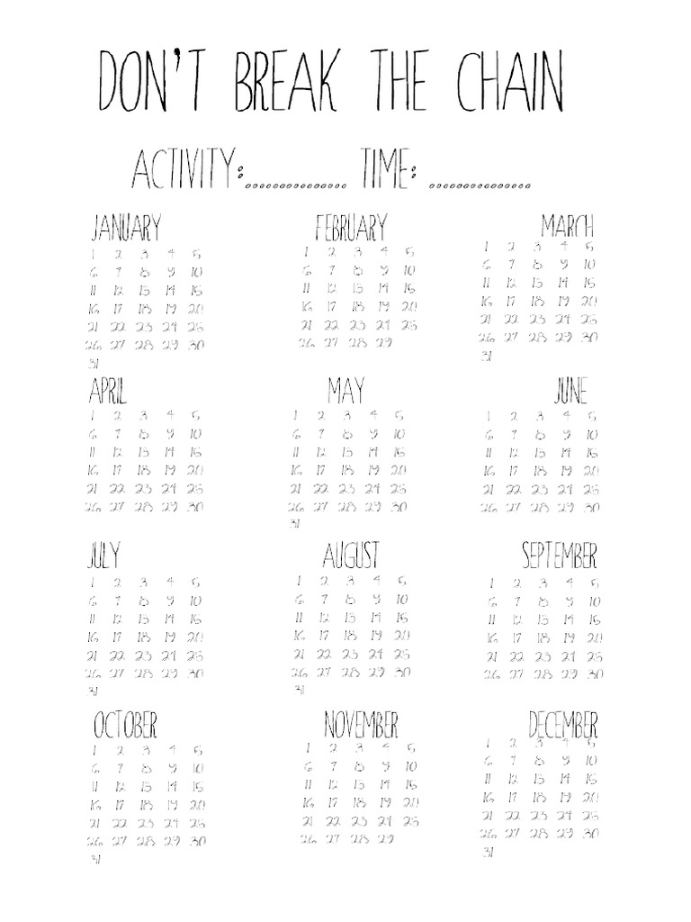 Dont Break The Chain | PDF