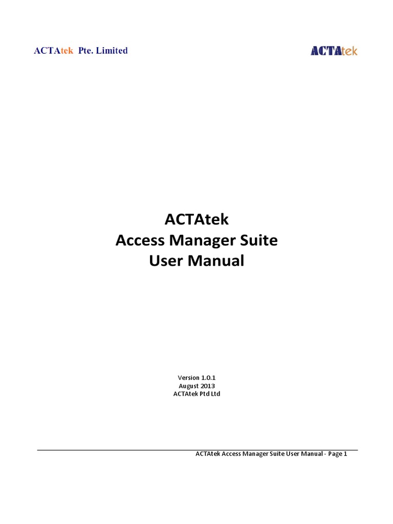 Actatek AMS User Manual v1.0.1 | PDF | 64 Bit Computing | Login