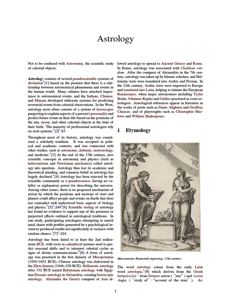 Astrology: 1 Etymology | PDF | Astrology | Astrological Sign
