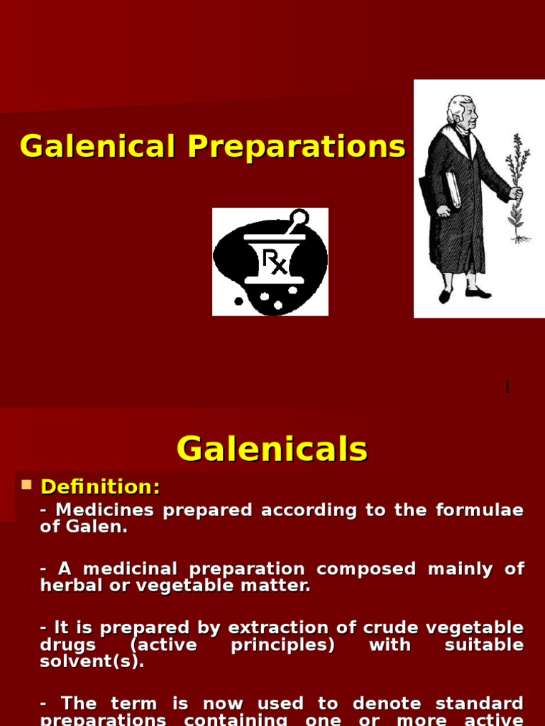 Galenicals | Solubility | Water