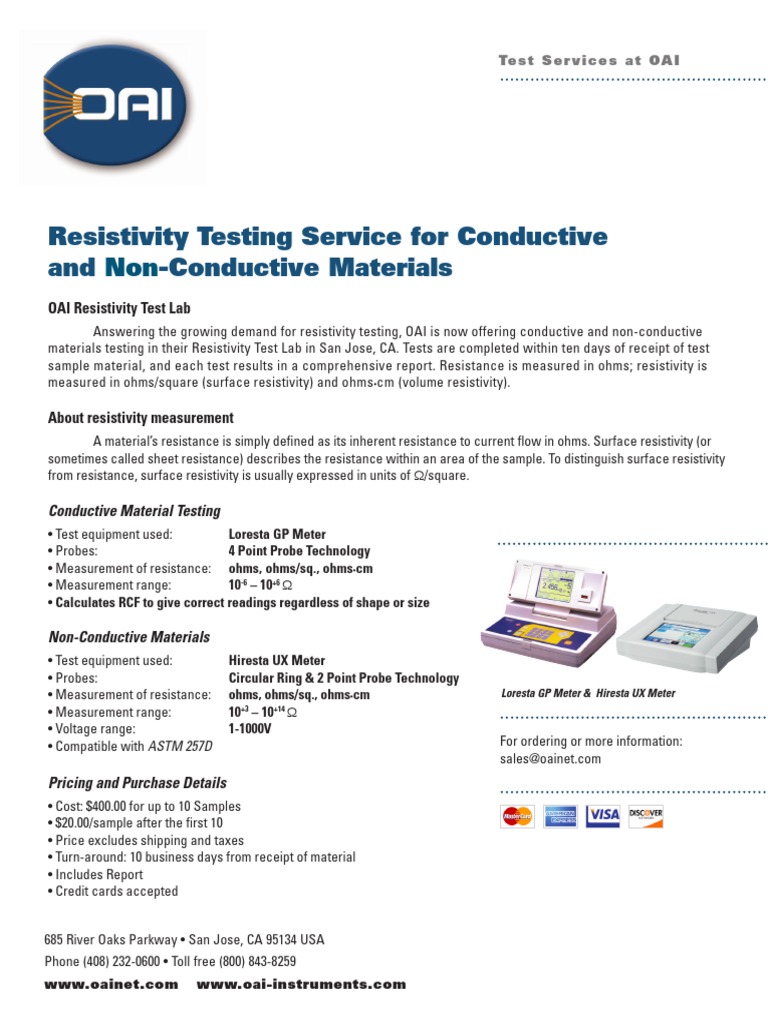 Resistivity Testing LabV4 | PDF | Home & Garden | Science & Mathematics