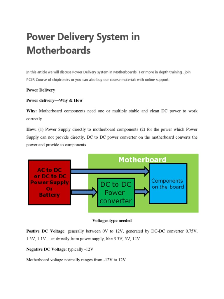 Power Delivery System in Motherboards | PDF | Digital Technology ...