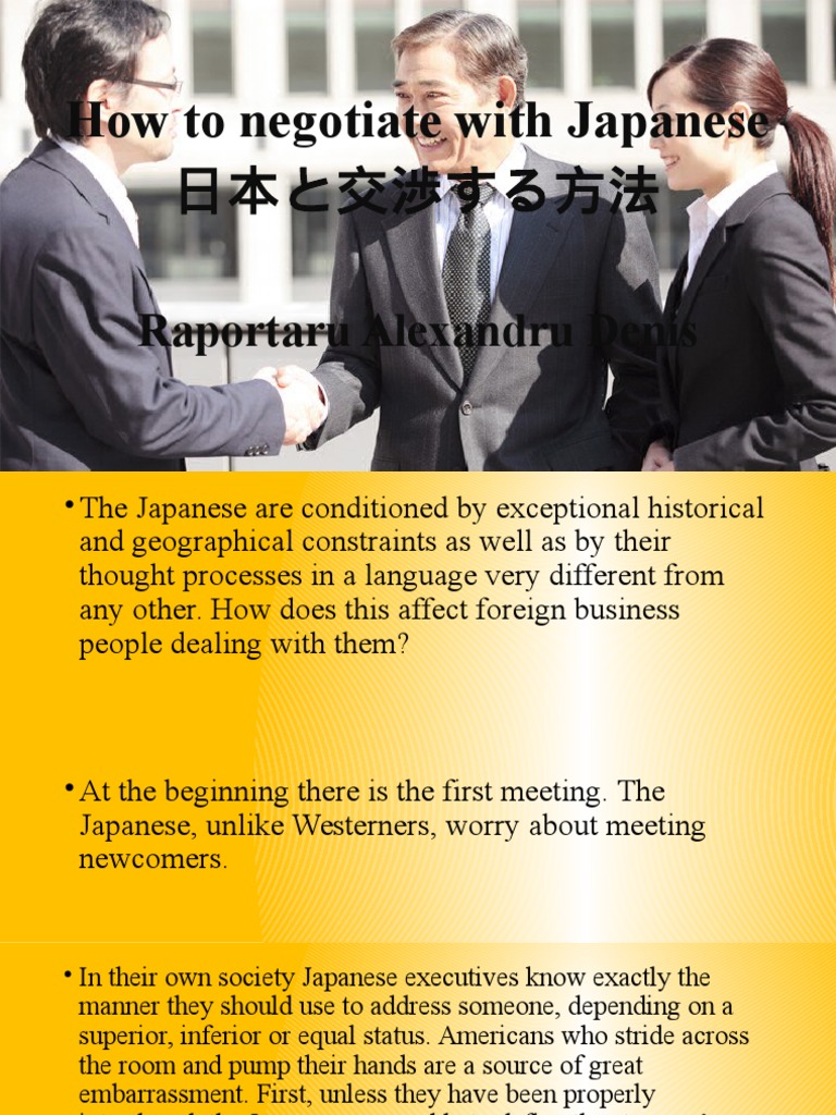 How To Negotiate With Japanese | Negotiation | Japan