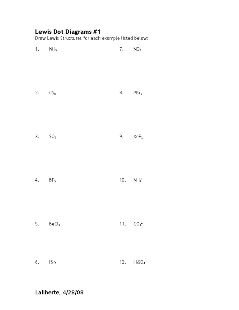 Wks Lewis Diagrams #1 | PDF