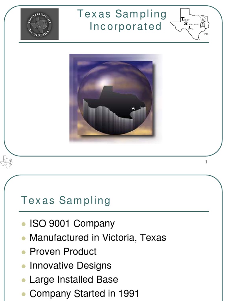 Texas Sampling Product Presentation 2013 | PDF | Valve | Liquefied ...