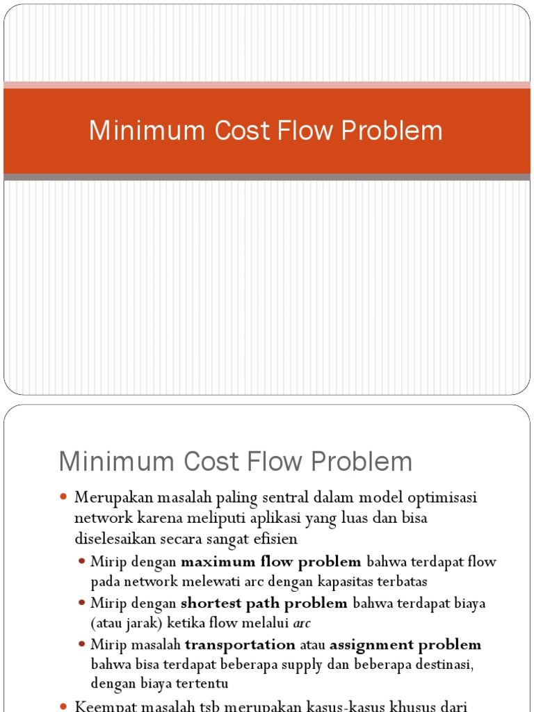Minimum Cost Flow Problem | PDF | Teknologi & Rekayasa