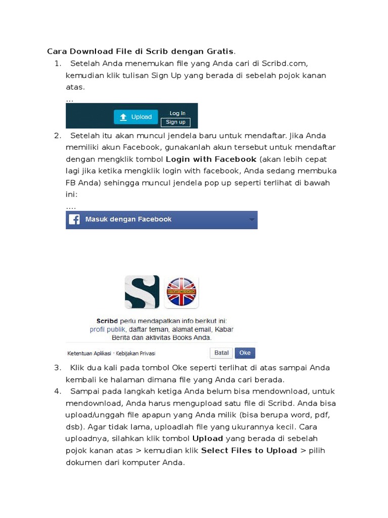 Cara Download File Di Scrib Dengan Gratis | PDF | Komputer