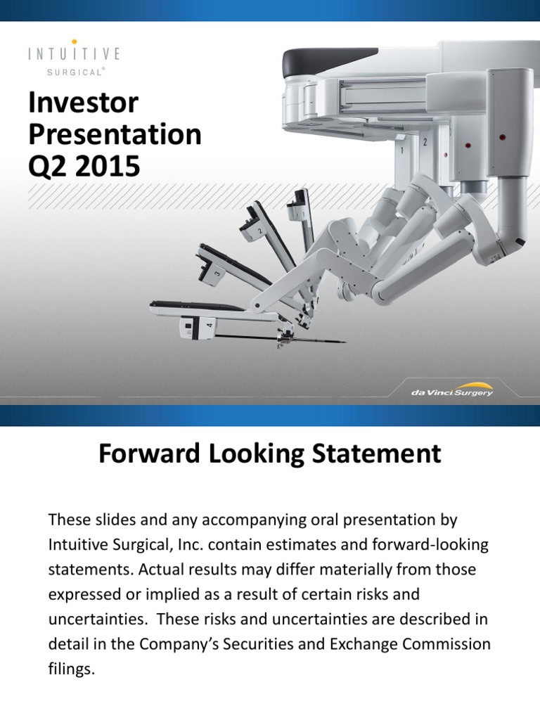Intuitive Surgical Investor Presentation 05/12/15 | PDF | Urology | Surgery