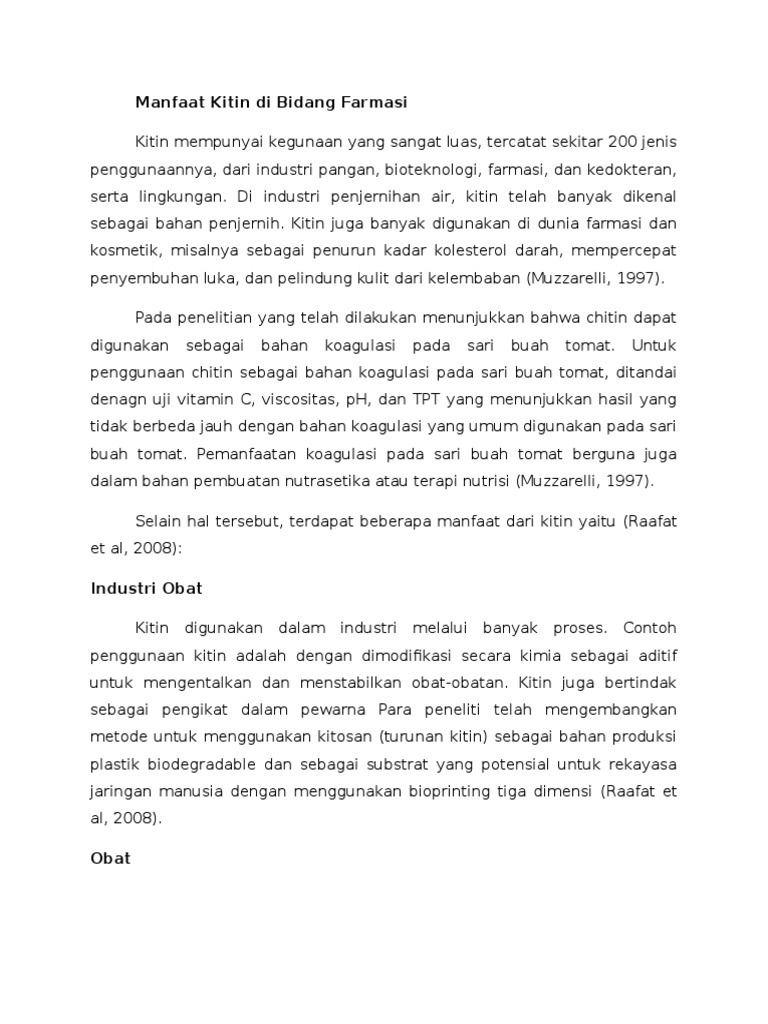 Manfaat Kitin | PDF | Kesehatan Holistik