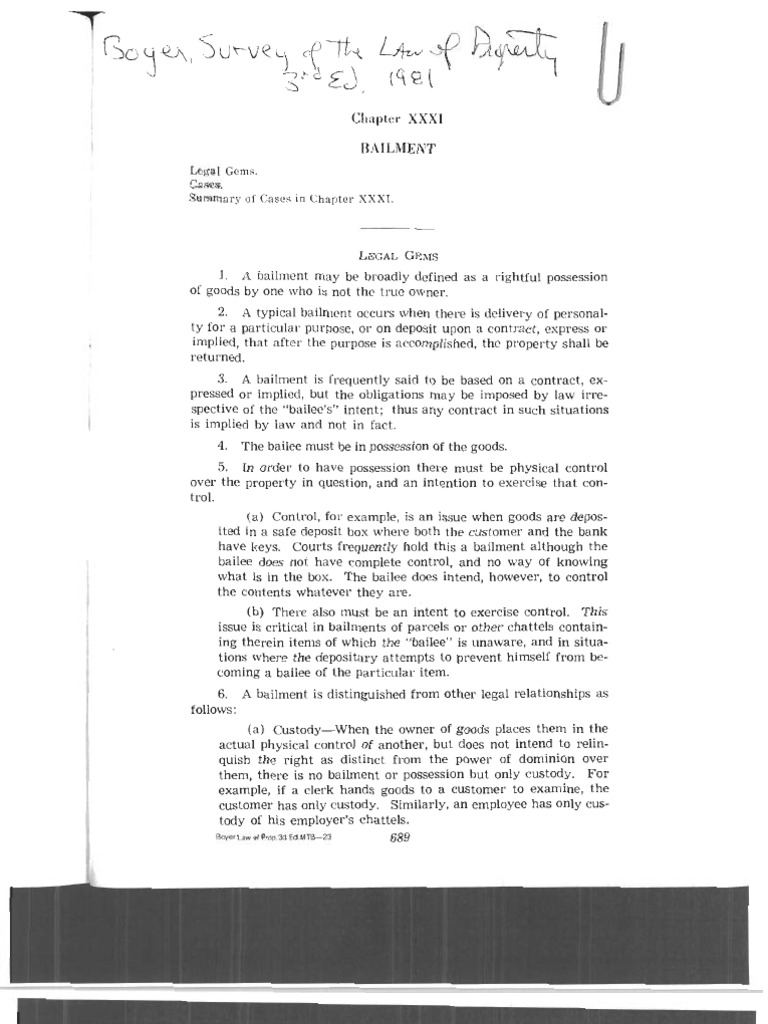 Bailment Assignment | PDF