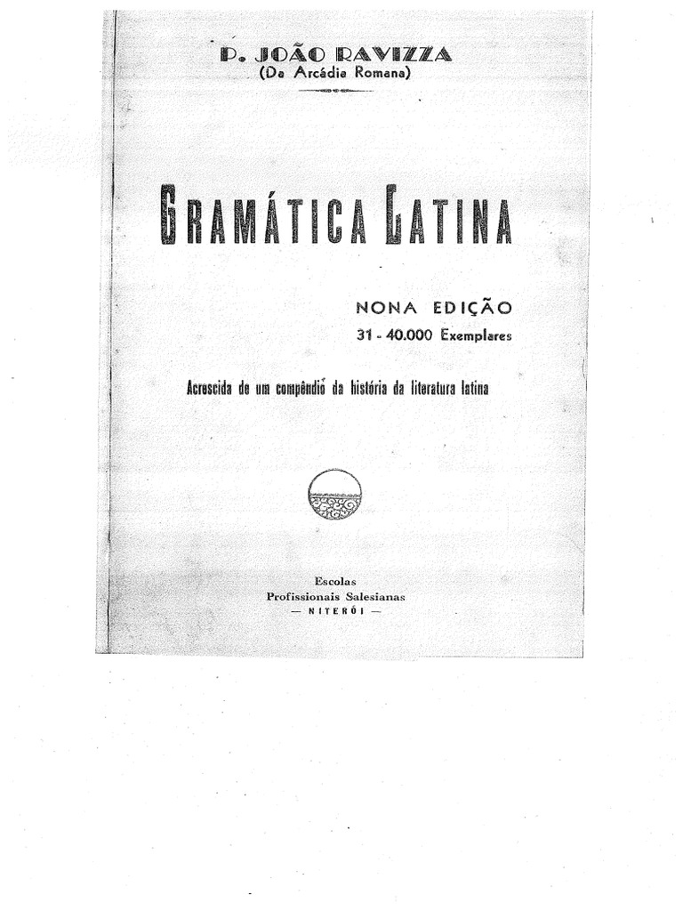 Gramática Latina - João Ravizza | PDF