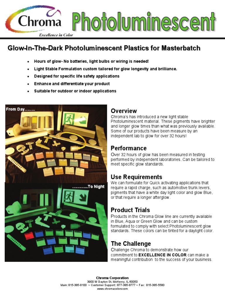 Chroma Glow Masterbatch | PDF | Poly(Methyl Methacrylate) | Pigment