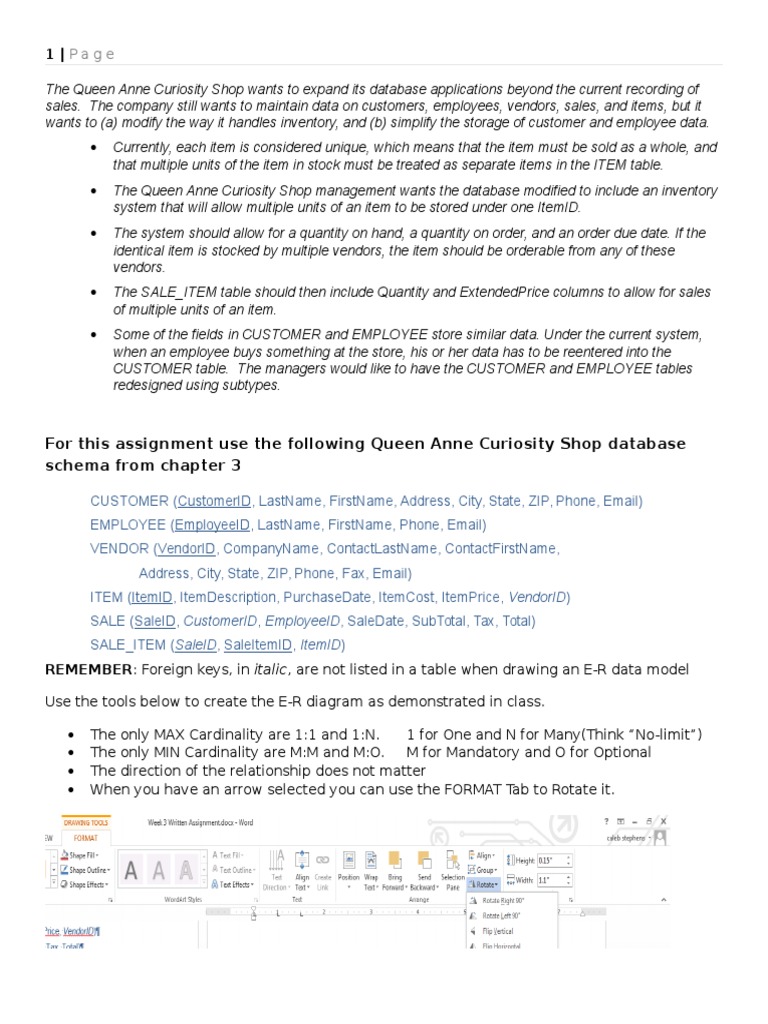 Week 3 Written Assignment | PDF | Data Model | Databases