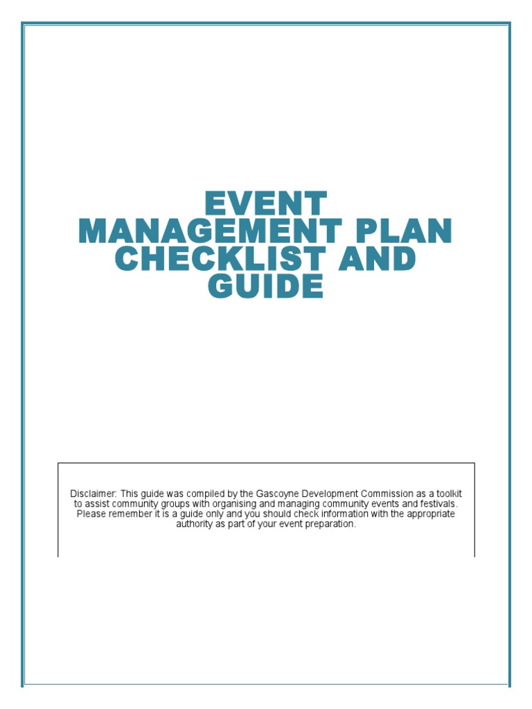Event Management Plan | PDF | Emergency | Incident Management