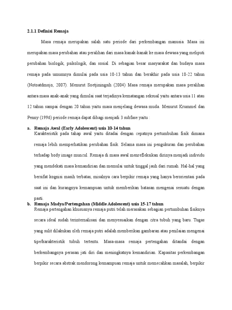 Definisi Remaja | PDF