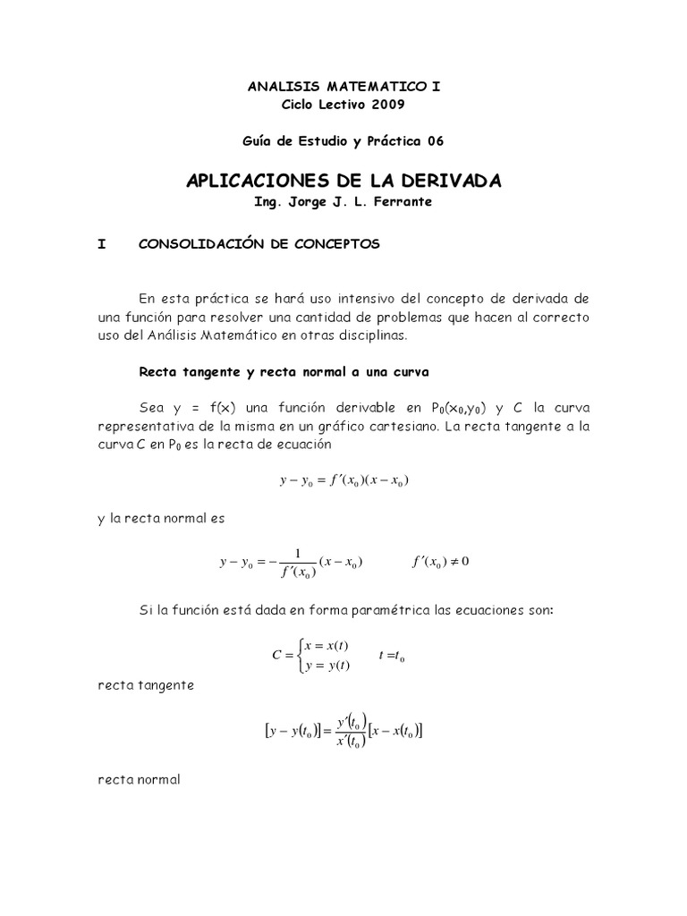Aplicaciones de La Derivada | PDF | Derivado | Función (Matemáticas)