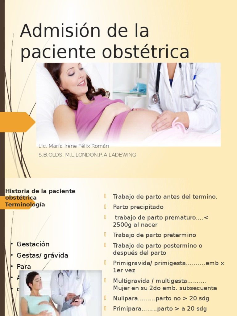 Admision de La Paciente Obstetrica | PDF | Parto | Embarazo humano