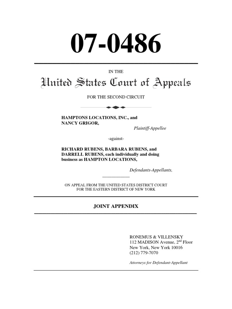 07 0486 Joint Appendix | Burden Of Proof (Law) | Judiciaries