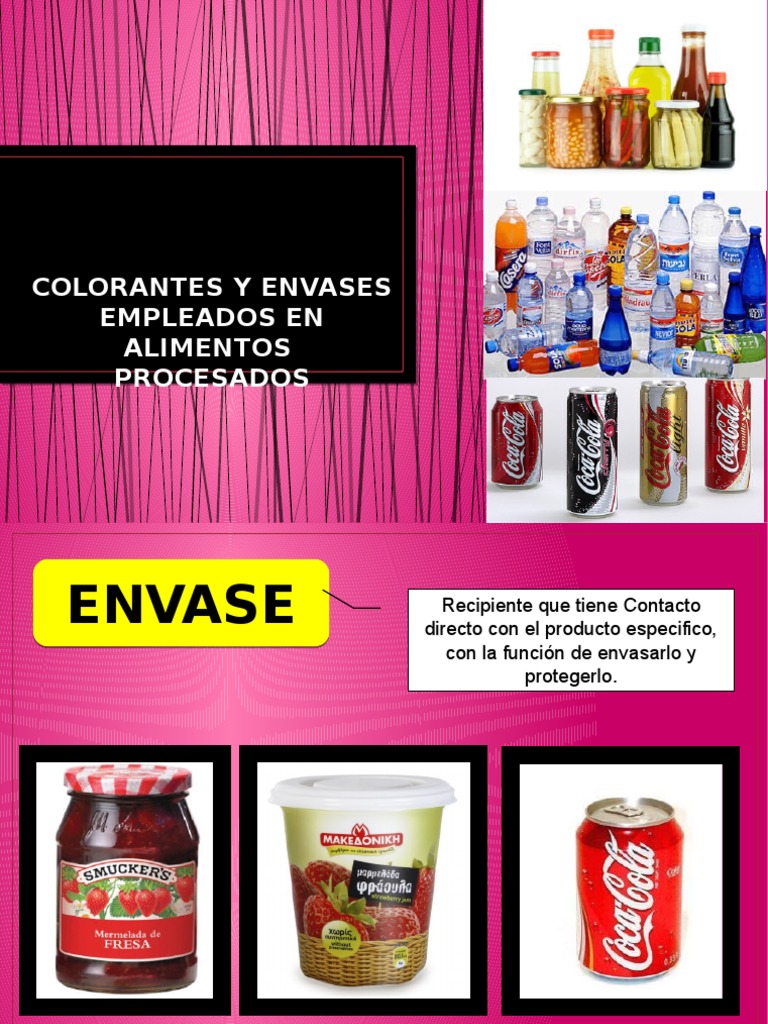 Envases y Colorantes | PDF | El plastico | Alimentos