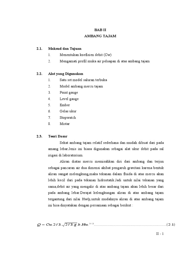 Bab II Ambang Tajam | PDF | Griya & Taman | Sains & Matematika
