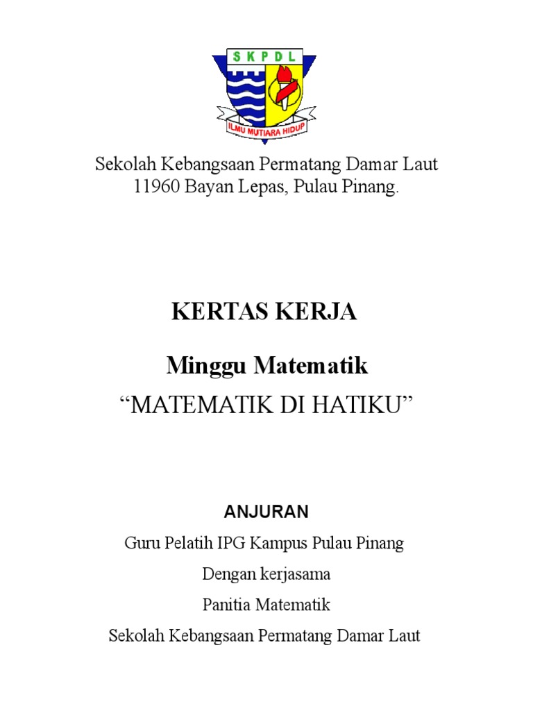 KERTAS KERJA Full Minggu Math | PDF