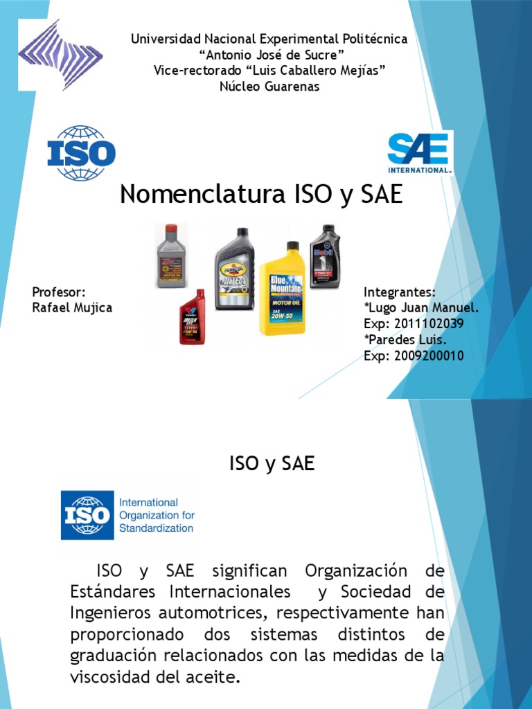 Equivalencias de Viscosidad ISO y SAE | PDF | Lubricante | Viscosidad