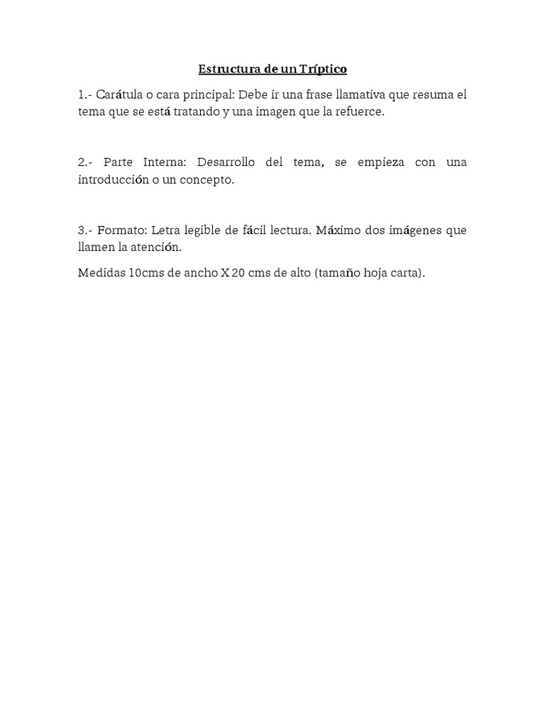 Estructura de Un Tríptico | PDF