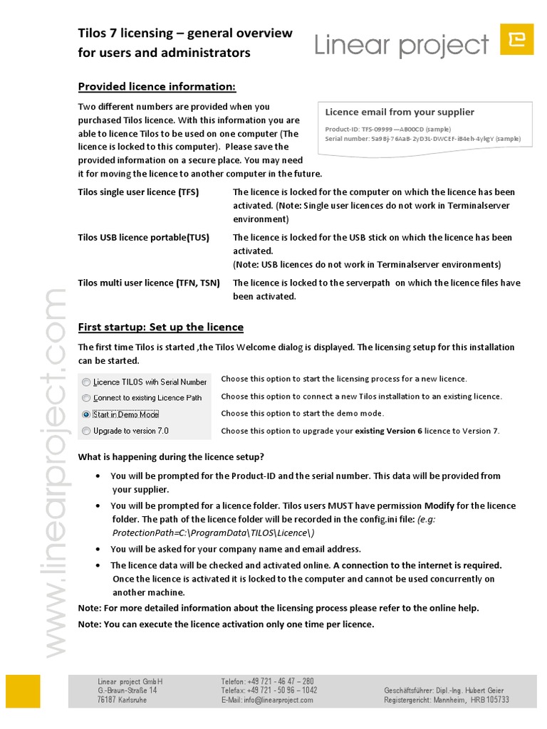Tilos 7 Licensing and General Overview For Users and Administrators | PDF | Booting | Computer File