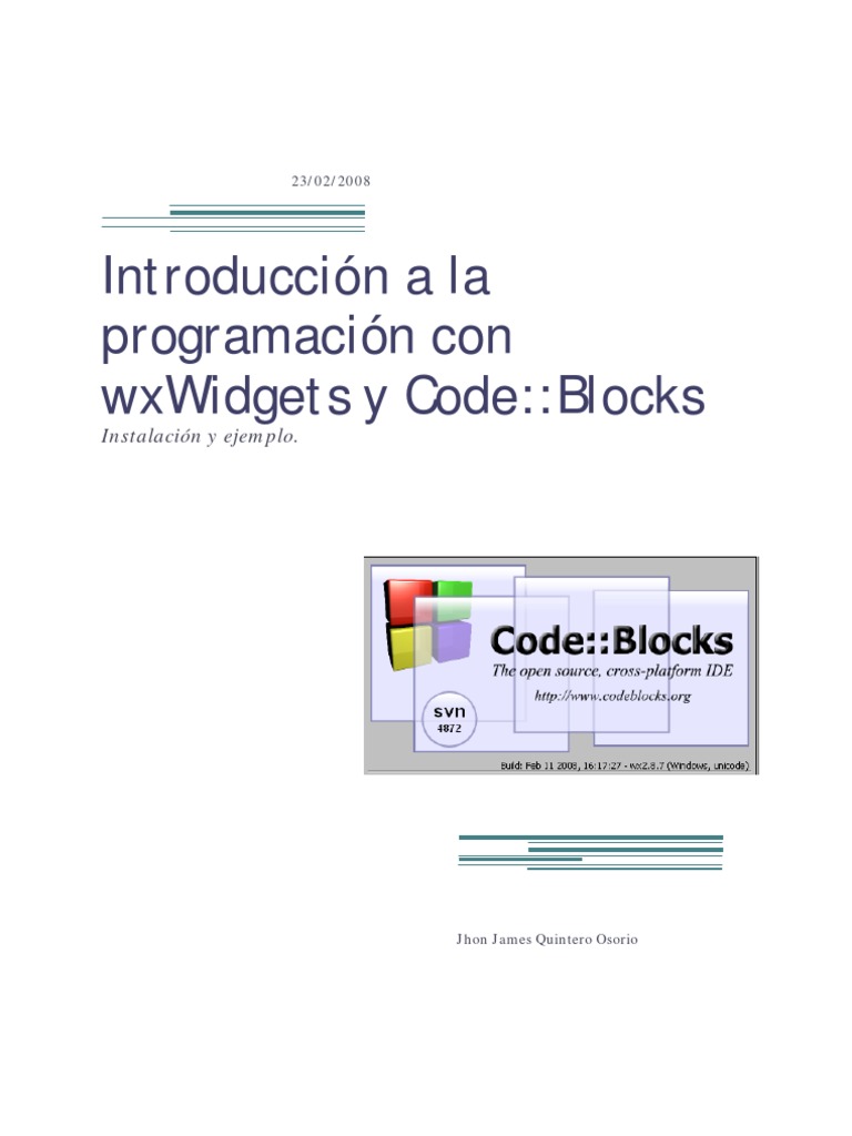 Guía wxWidgets y Code::Blocks | PDF | C ++ | Entorno de desarrollo integrado
