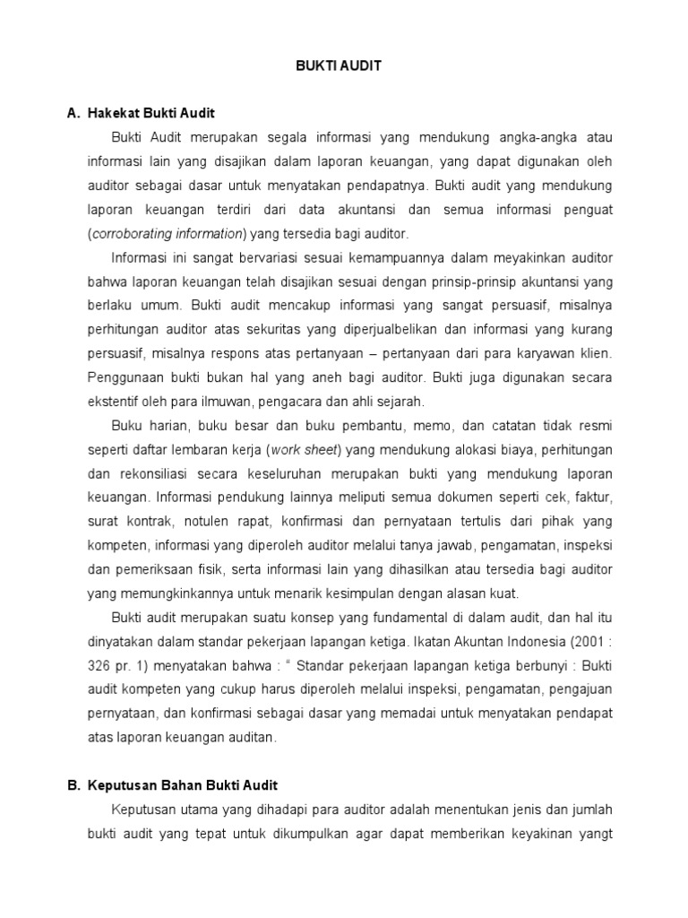 Hakekat Bukti Audit2 | PDF
