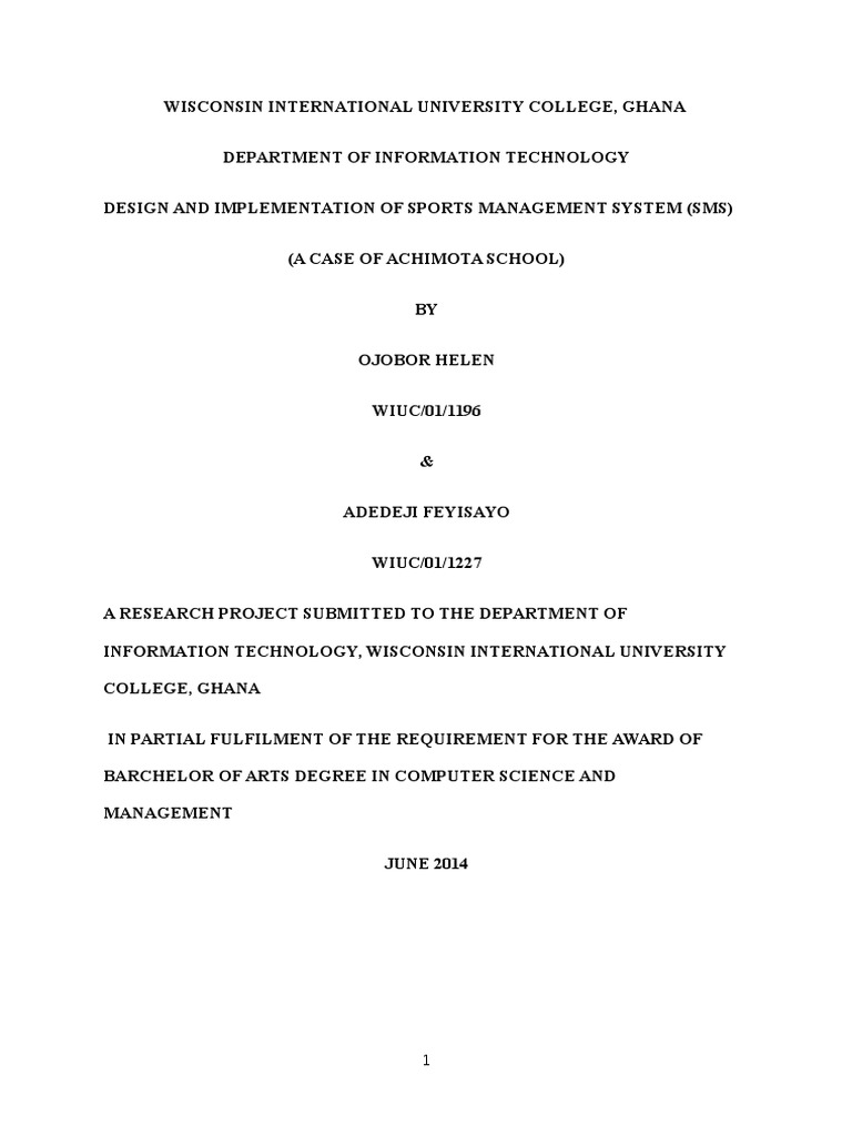 Sport Project Development | PDF | Sports | Databases