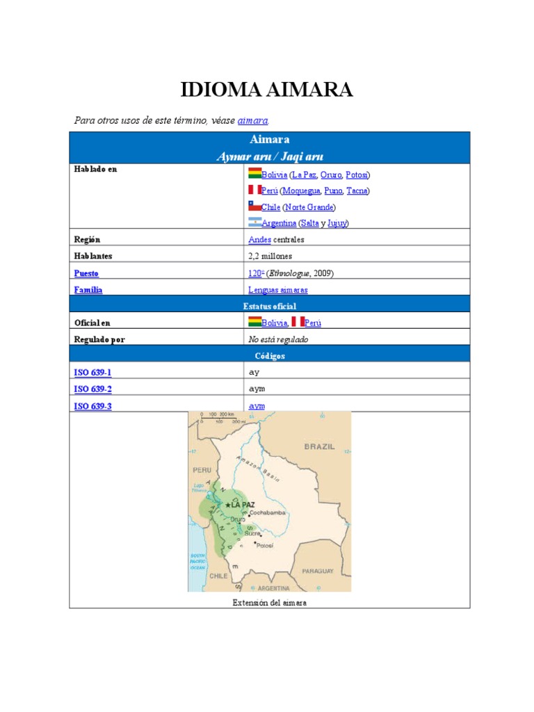 Idioma Aimara