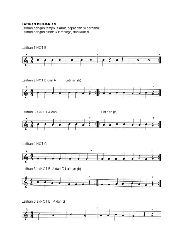 Latihan Penjarian Rekoder Dinamik | PDF