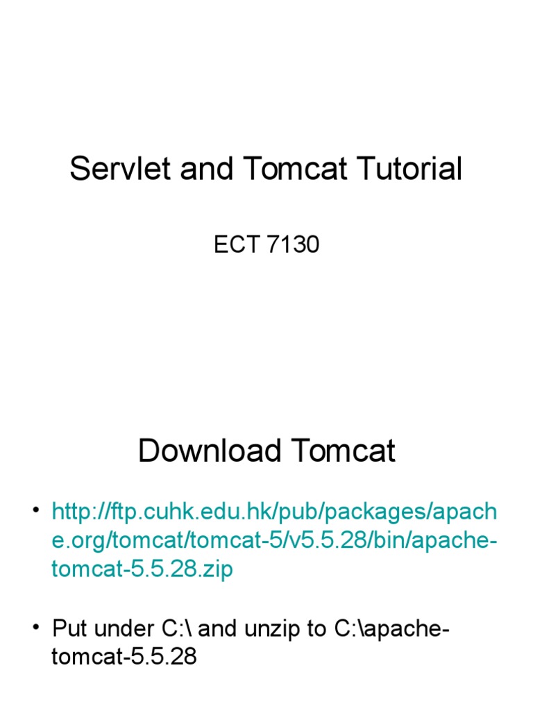 Tomcat Tutorial | PDF | Web Application | Java Servlet