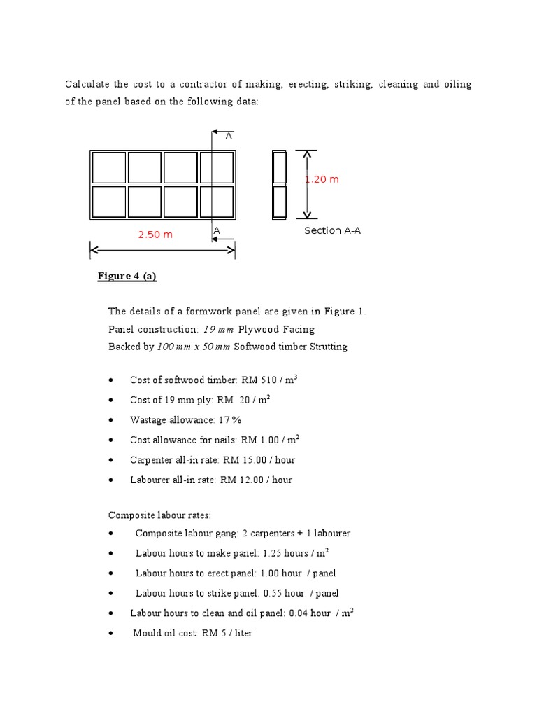 Formwork Example | PDF | Plywood | Forest Products